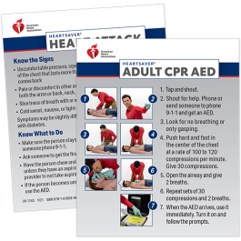 Heartsaver® Adult CPR AED Wallet Cards | AHA
