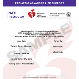 PALS Instructor eCard | AHA