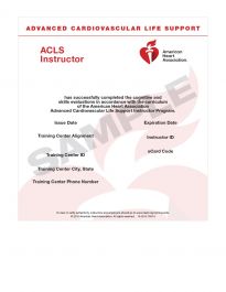 Advanced Cardiovascular Life Support (ACLS) Instructor eCard